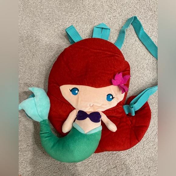 Disney | Other | Ariel Little Mermaid Plush Backpack The Cutest ...